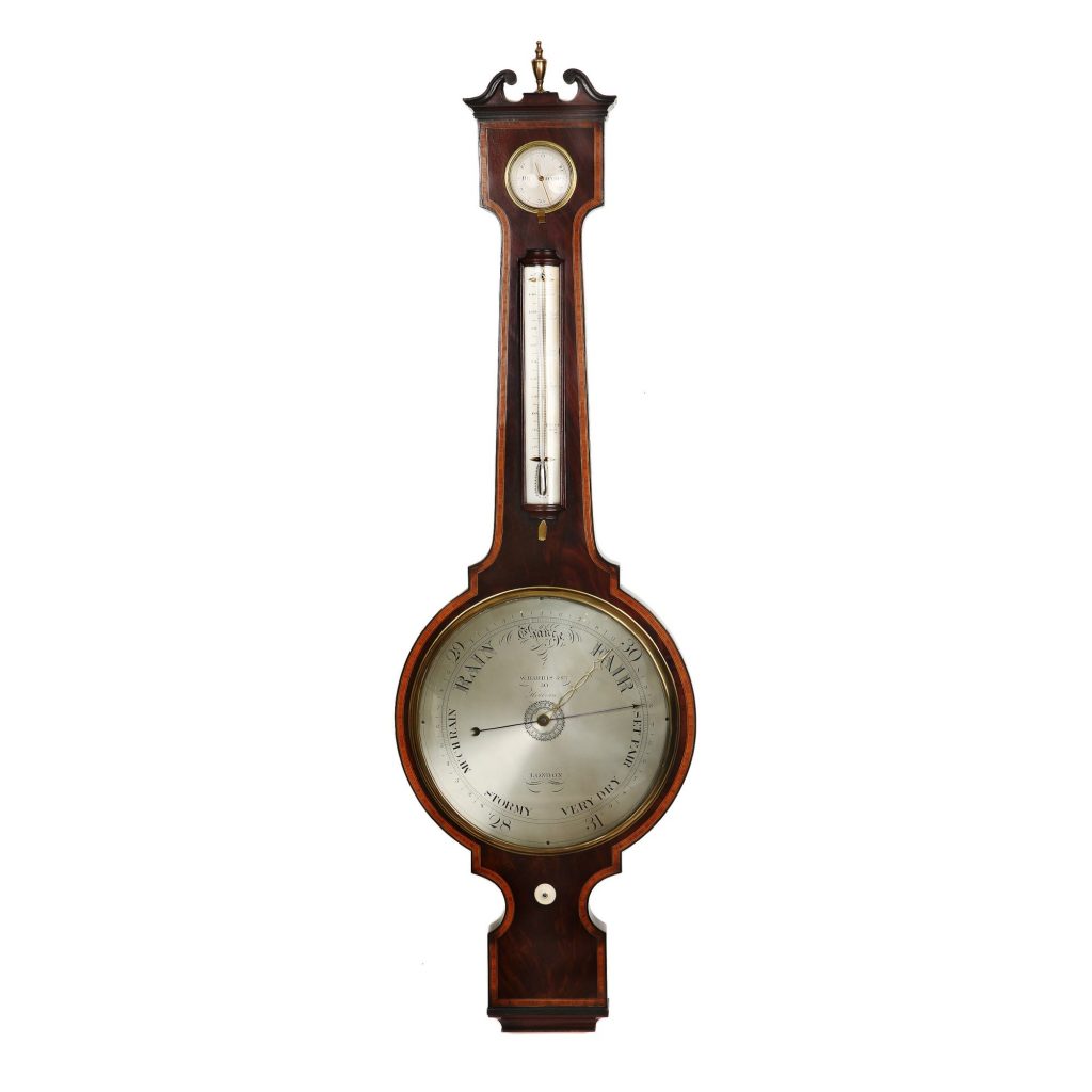 MAHOGANY 12″ WHEEL BAROMETER BY W. HARRIS – The Antique Clock Company