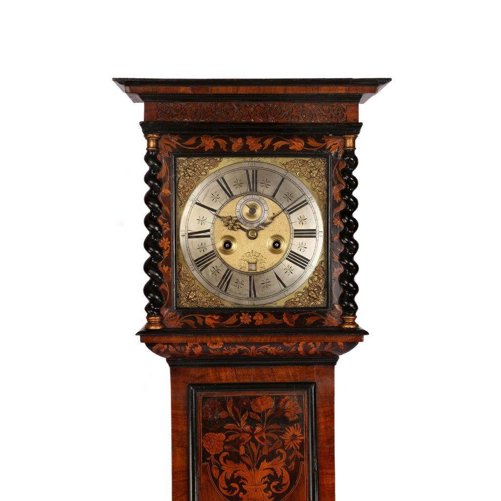 MARQUETRY LONGCASE CLOCK SIGNED HENRY HARPER OF LONDON – The Antique ...