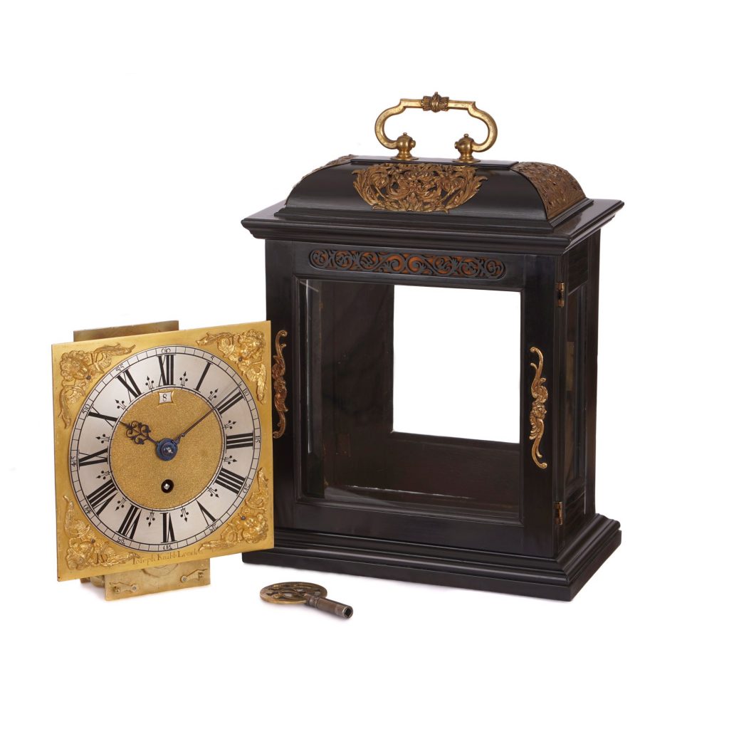 JOSEPH KNIBB EBONISED TIMEPIECE TABLE CLOCK – The Antique Clock Company