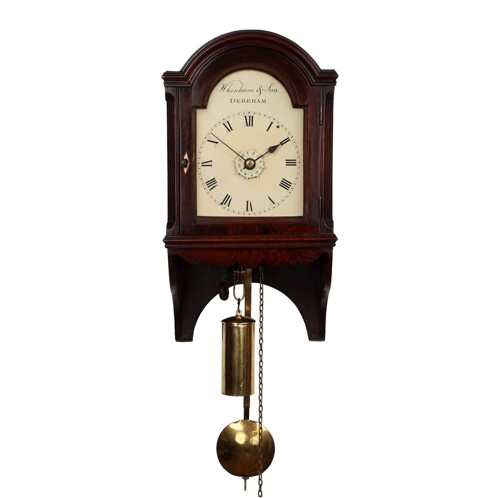 MAHOGANY HOODED WALL CLOCK BY WENHAM & SON OF DEREHAM – The Antique ...