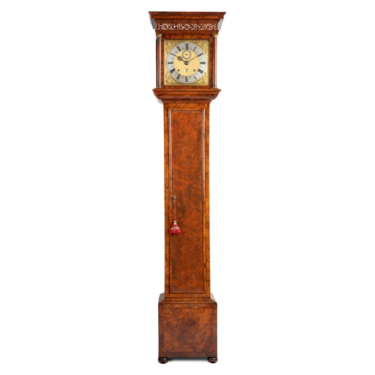 A MONTH DURATION WALNUT LONGCASE CLOCK – JOHN KNIBB – OXFORD – The ...