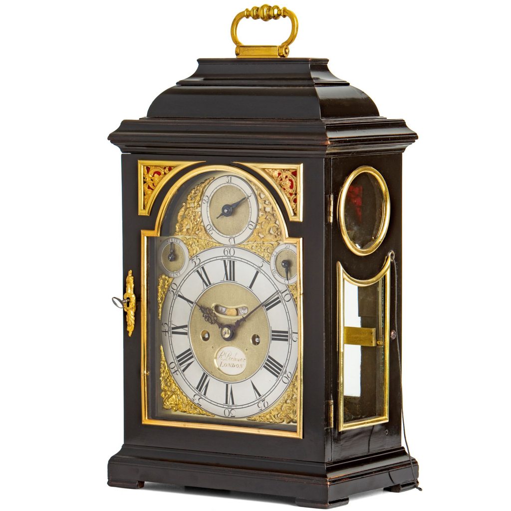 EBONISED QUARTER REPEATING TABLE CLOCK – RICHARD PECKOVER – LONDON ...