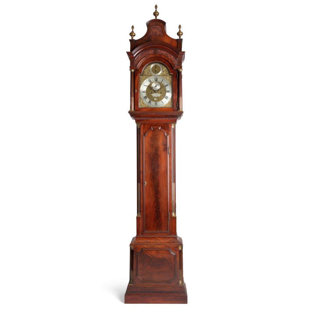 FINE LONDON MAHOGANY LONGCASE CLOCK – SAMUEL FISH – LONDON – The ...