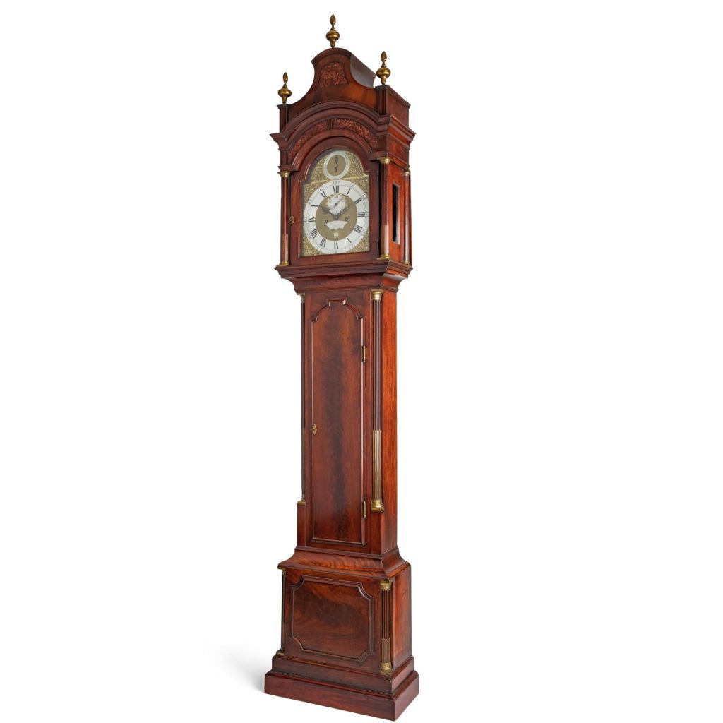 FINE LONDON MAHOGANY LONGCASE CLOCK – SAMUEL FISH – LONDON – The ...