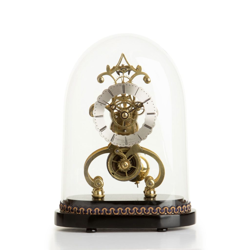 FINE SKELETON CLOCK BY EDWARDS OF STOURBRIDGE – The Antique Clock Company