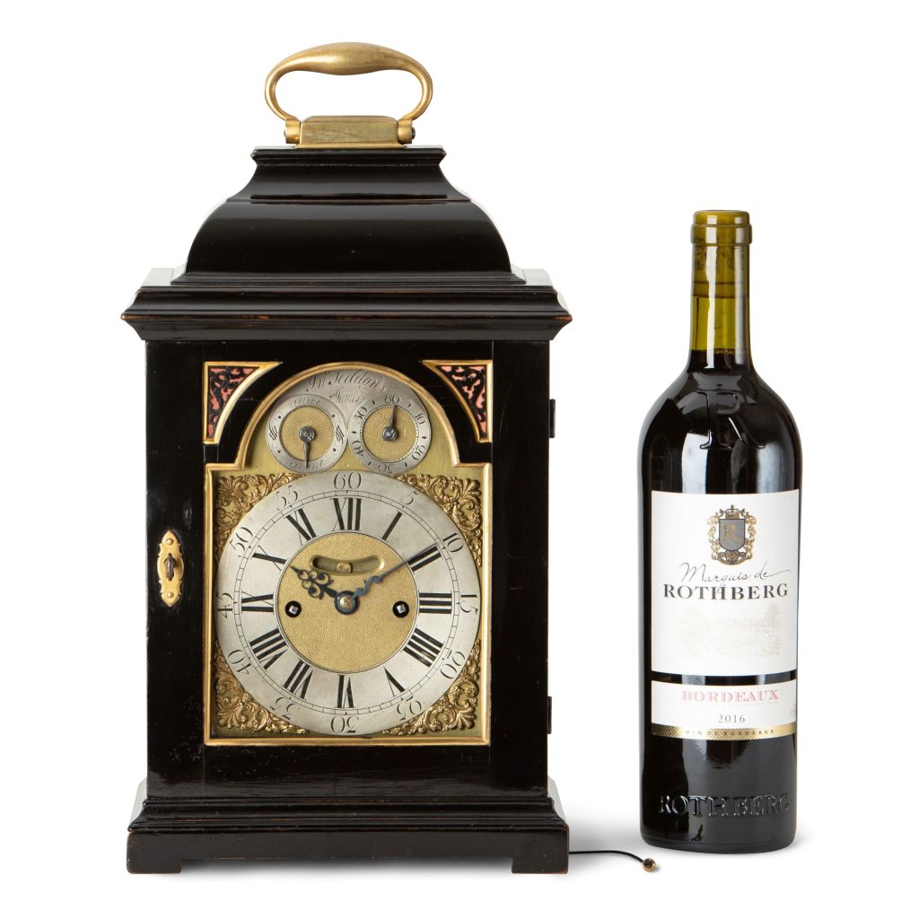 SMALL EBONISED STRIKING REPEATING TABLE CLOCK BY JOHN SEDDON – LONDON ...