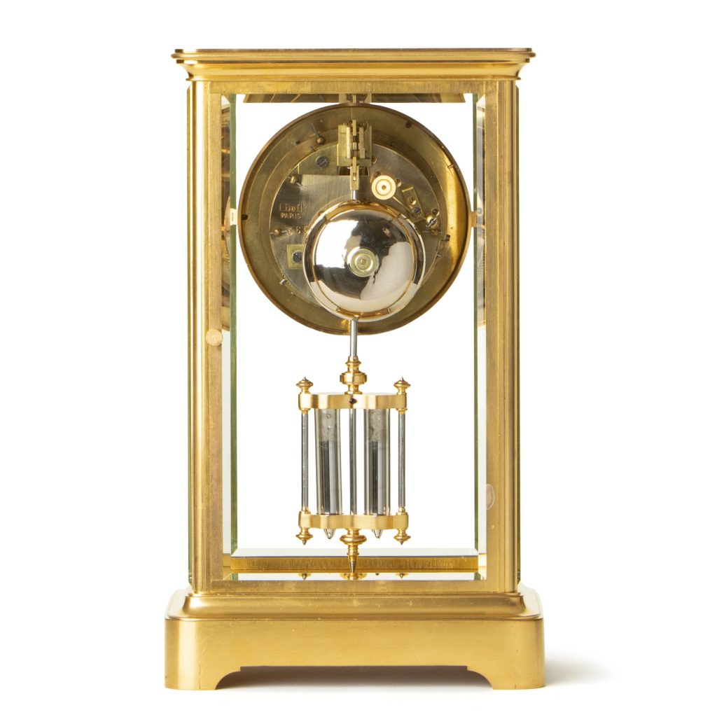 A SMALL FRENCH STRIKING FOUR GLASS CLOCK – The Antique Clock Company