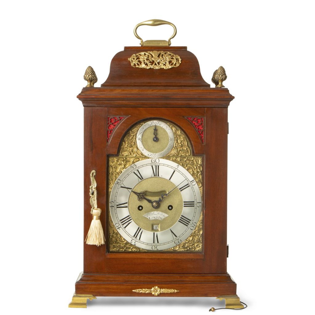 MAHOGANY STRIKING BRACKET CLOCK – ROBERT HIGGS – LONDON – The Antique ...