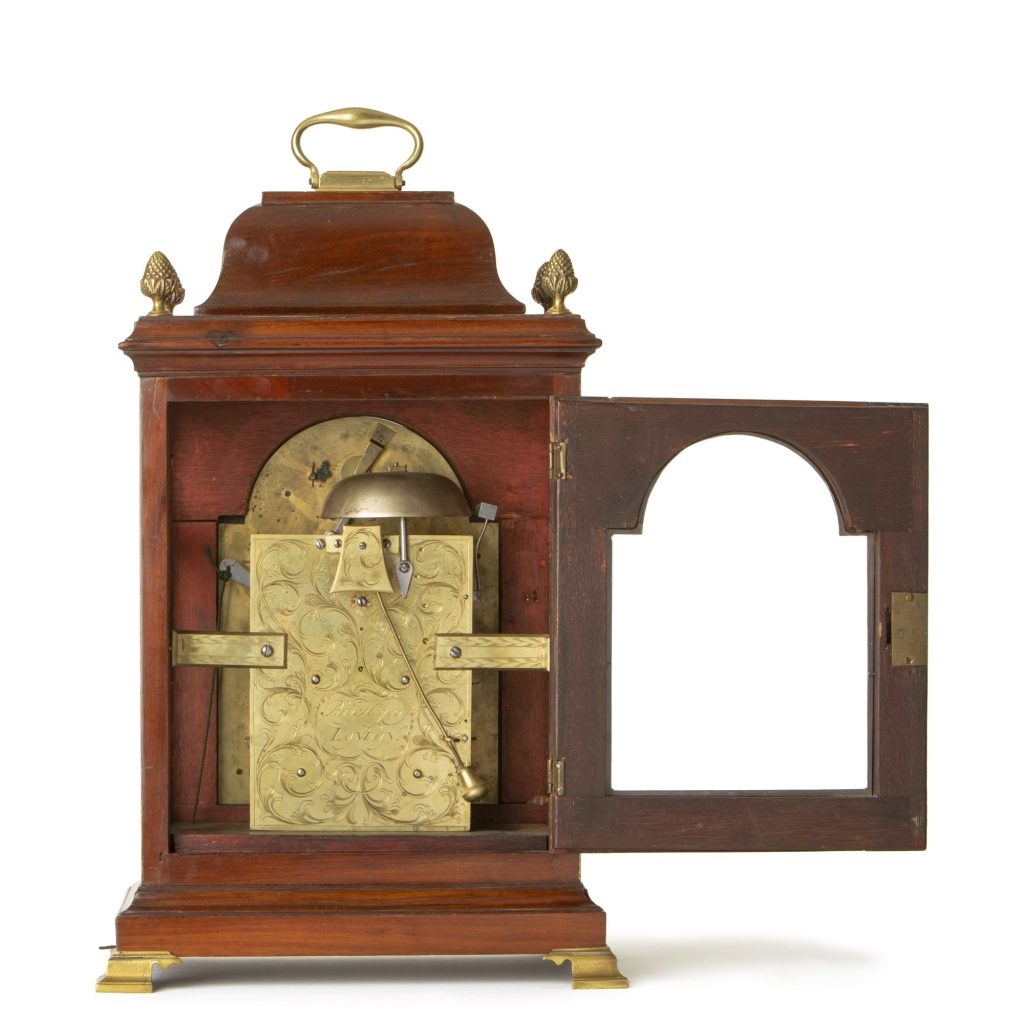 MAHOGANY STRIKING BRACKET CLOCK – ROBERT HIGGS – LONDON – The Antique ...