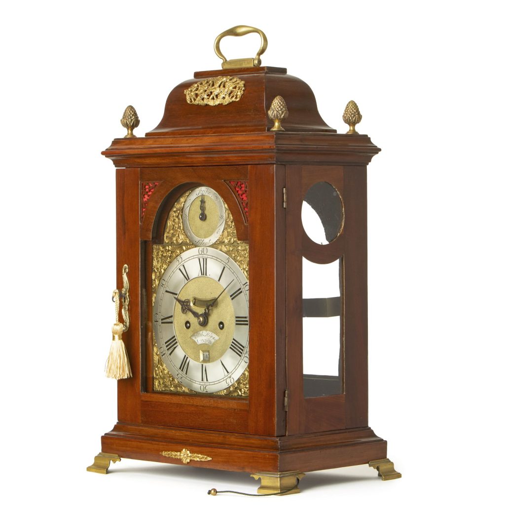 MAHOGANY STRIKING BRACKET CLOCK – ROBERT HIGGS – LONDON – The Antique ...