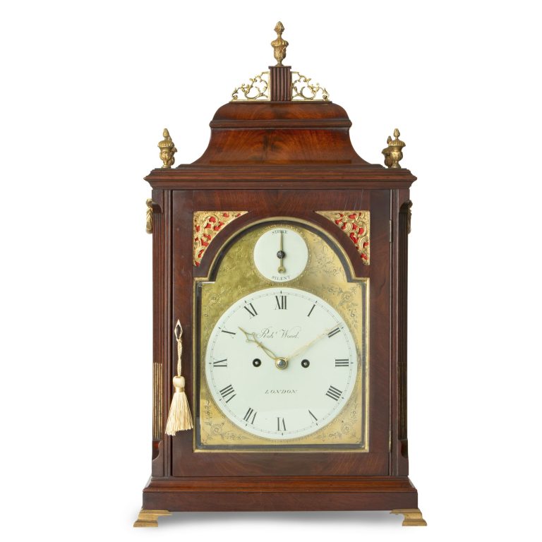MAHOGANY STRIKING BRACKET CLOCK – ROBERT WOOD – LONDON – The Antique ...