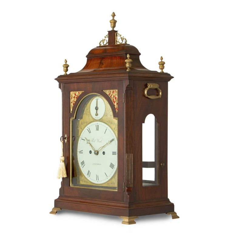 MAHOGANY STRIKING BRACKET CLOCK – ROBERT WOOD – LONDON – The Antique ...