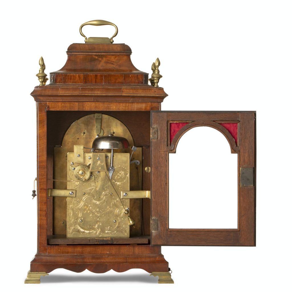 MAHOGANY STRIKING BRACKET CLOCK WITH ALARM – CHATER & SON – LONDON ...