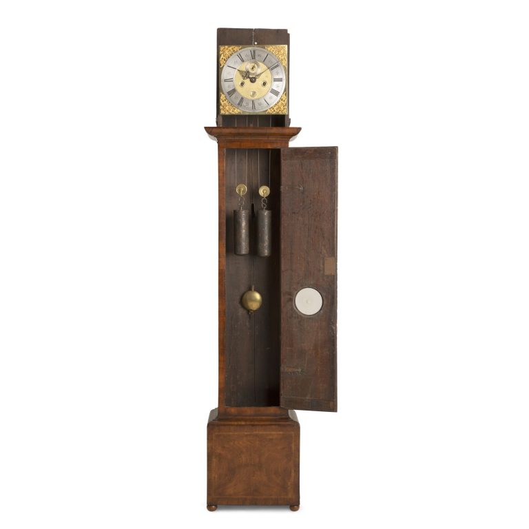 A FINE BURR WALNUT 8-DAY LONGCASE CLOCK – JOSEPH WINDMILLS – LONDON ...