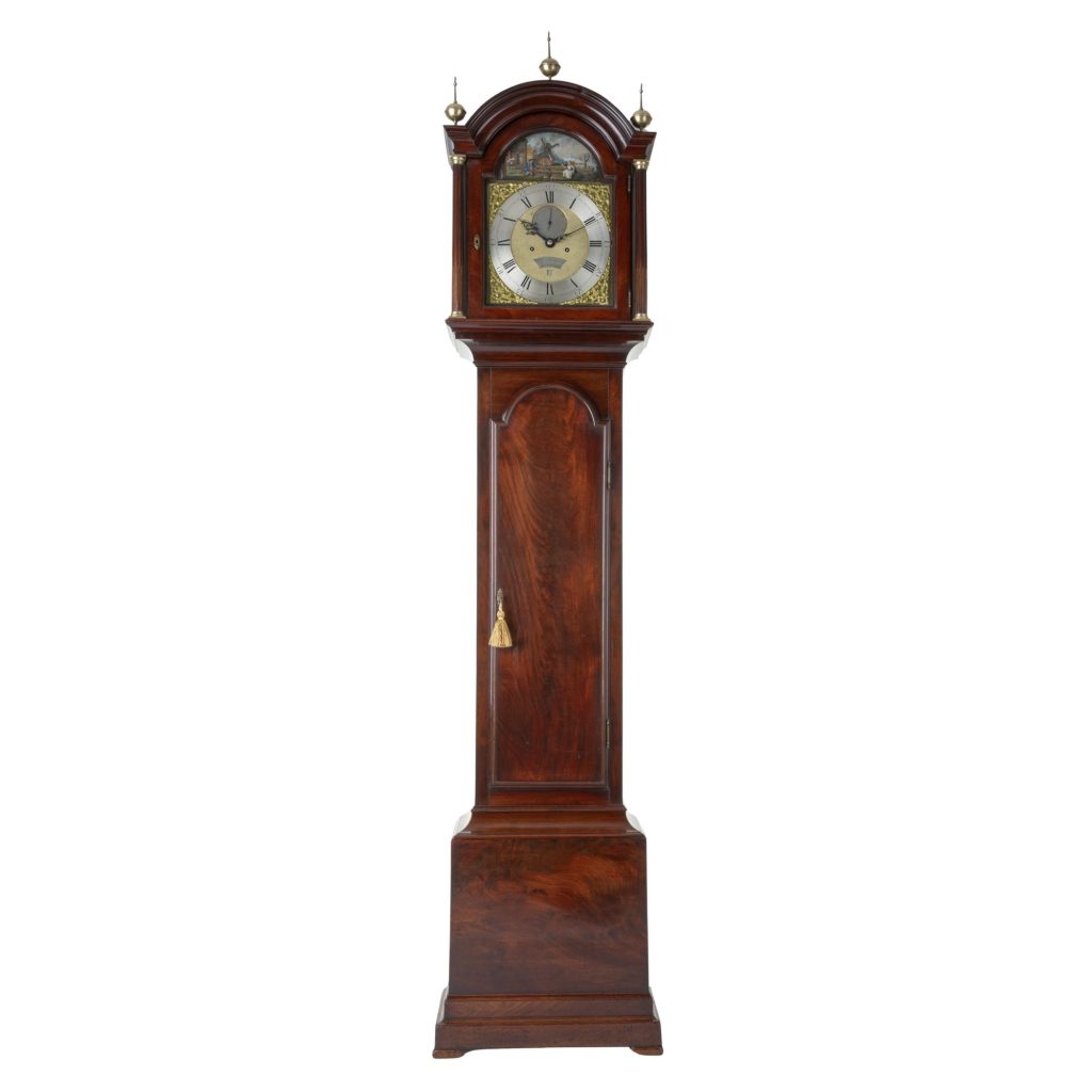 A rare mahogany automata longcase clock - John Thompson - London